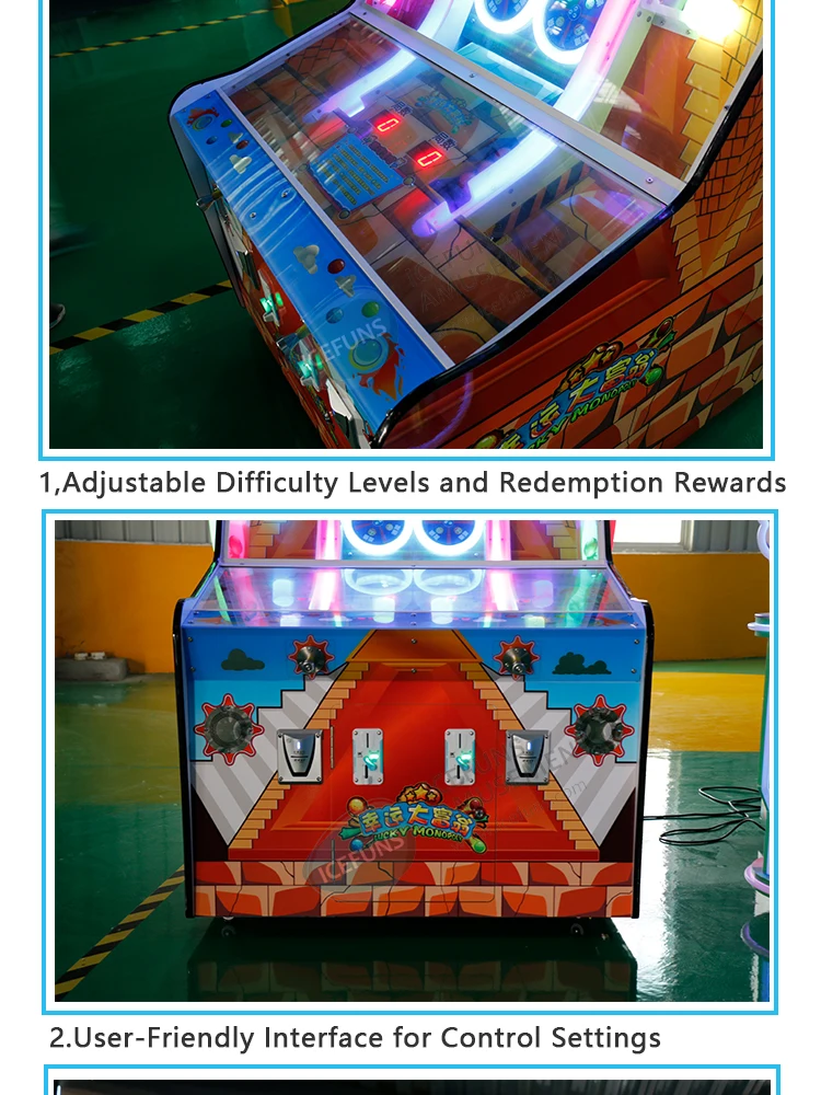 High Quality Coin Operated Lucky Monopoly Redemption Game Machine For ...