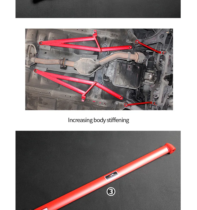 Lvtu Aluminum Strut Brace Strut Bar Strut Tower Bar Fit For Subarru ...