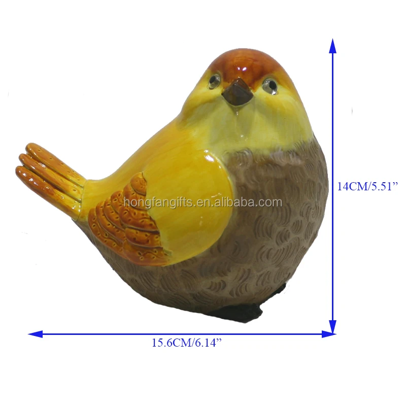 Hand Painted Ceramic Look Fat Small Resin Bird Figurine - Buy Small ...