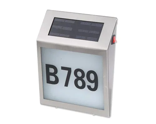 New Style Solar Light Wall Mounted House Number Mailbox - Buy Stainless ...