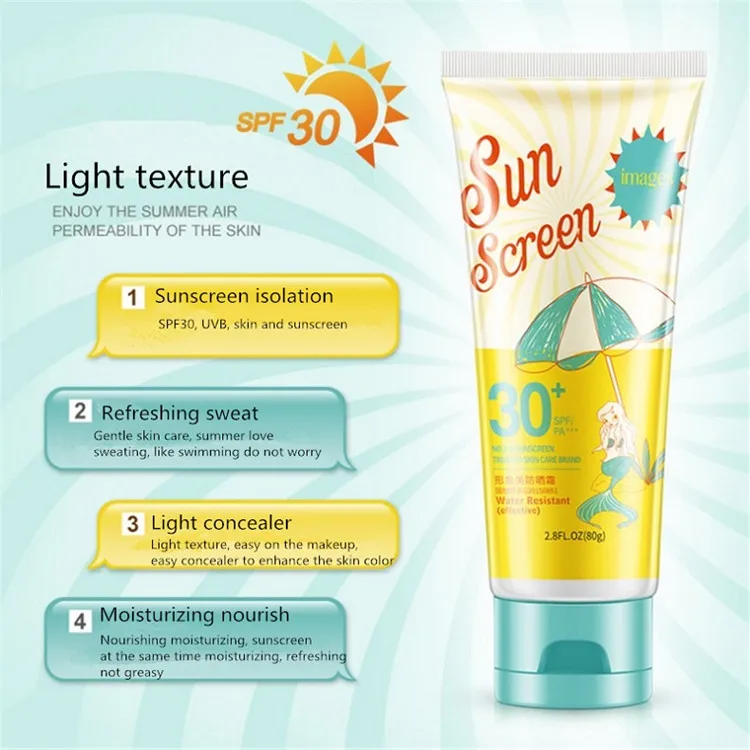 Private Label Natural Aloe Gel Oil Free Prevent Sunburn Spf 45 Organic ...