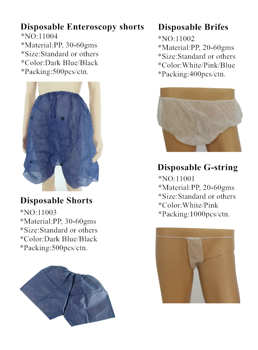 Disposable Medical Underwear Spa Shorts Colonoscopy Hospital Pp Pants ...