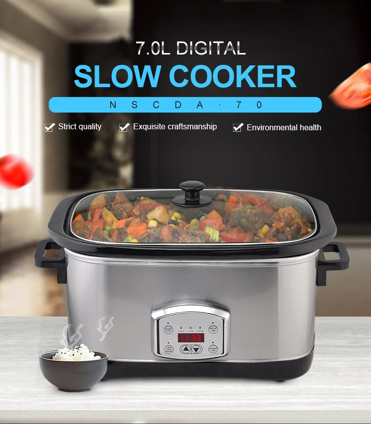 New Design Slow Cooker Glass Lid Crock Pot Multi Slow Cooker For ...