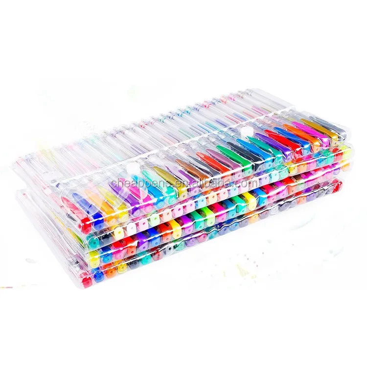 100 Colors Glitter Gel Pen Set Gel Ink Pen - Buy Glitter Gel Pen Set ...