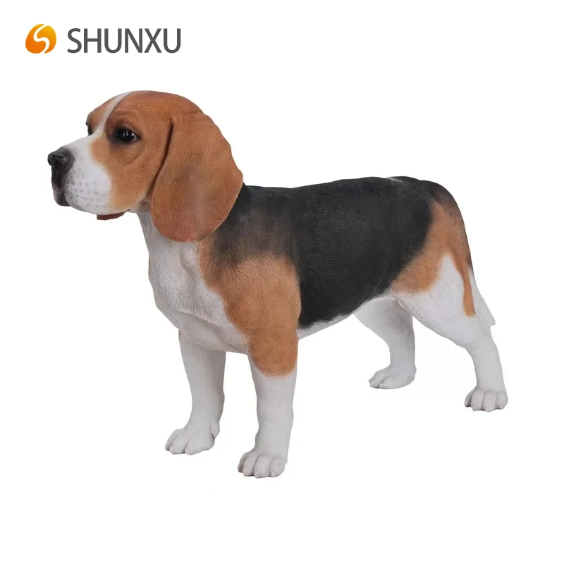 Vivid Detailed Resin Standing Beagle Dog Statue - Perfect Garden Decor ...