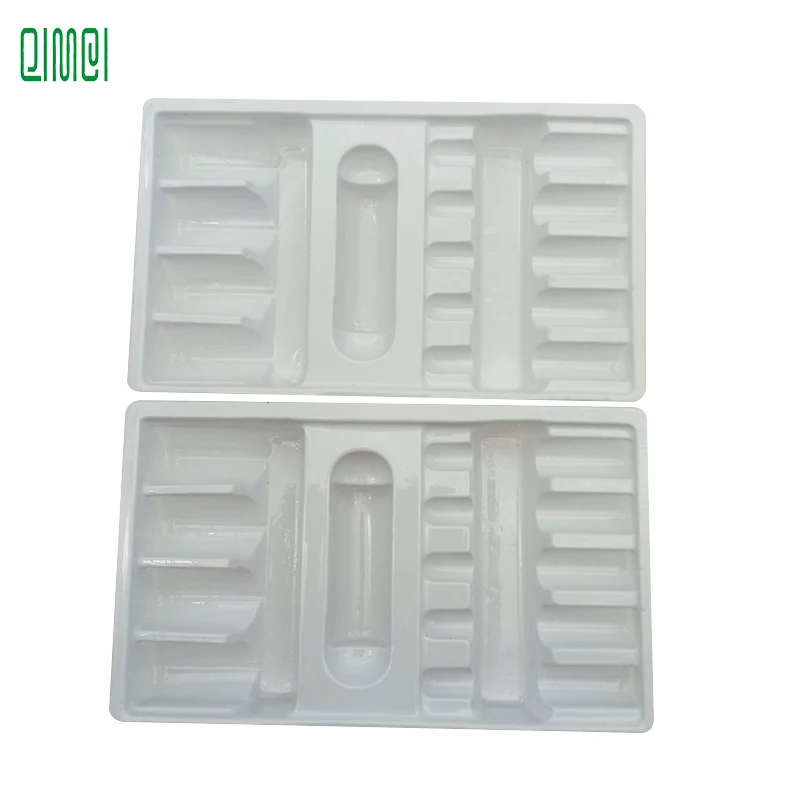 High Quality White Plastic Vacuum Forming Vaccine Tray With Dividers ...