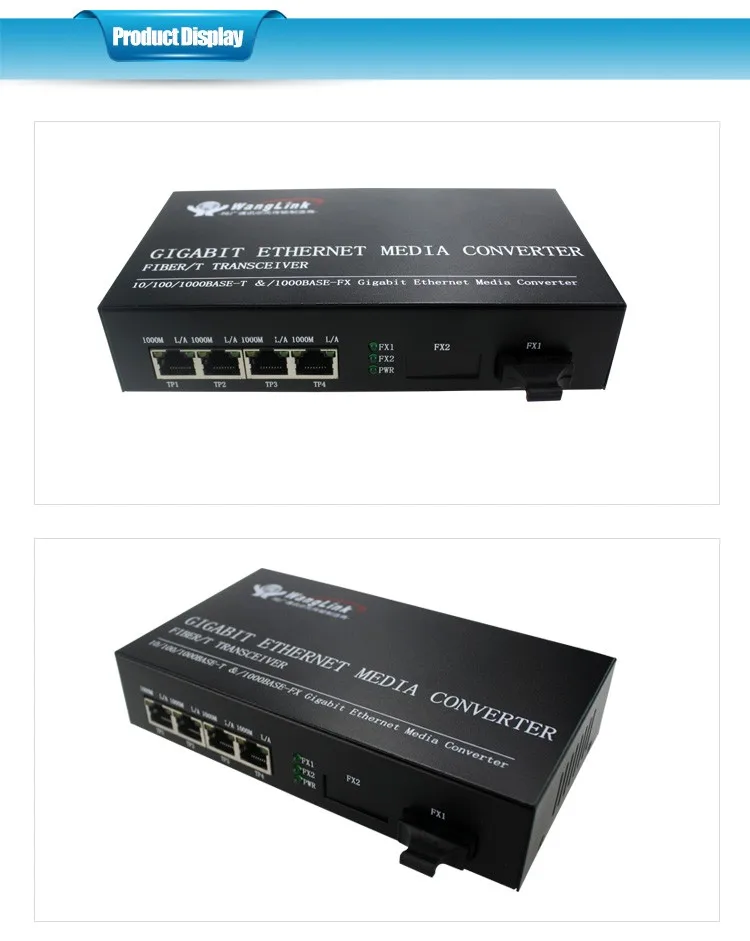 1 Fiber Port + 4 Ports Rj45 Gigabit Ethernet Media Converter Price ...