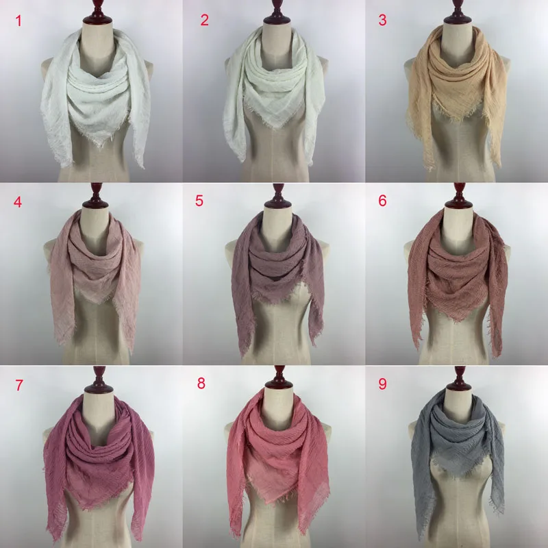 Wholesale Solid Color Scarves - Soft Cotton, 32 Colors