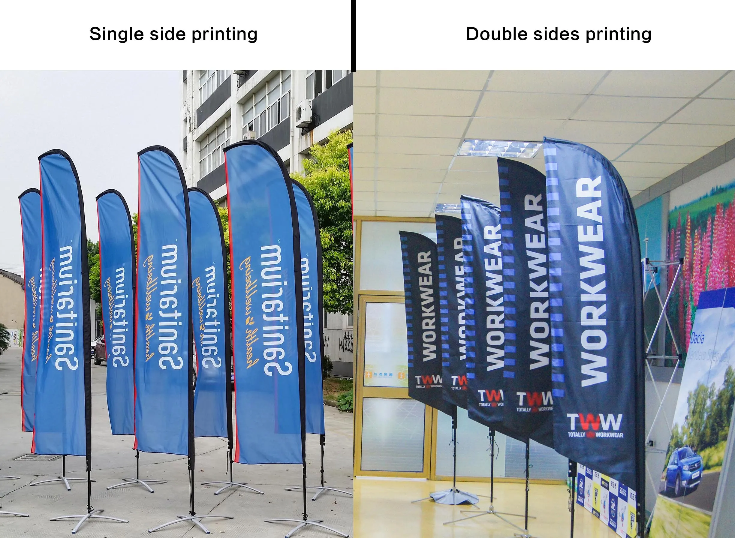 Double Sides And Single Side Flag Feather Flag Beach Flag - Buy Double ...