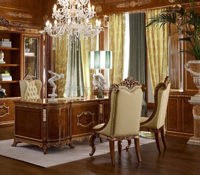 French Baroque Style Luxury Executive Office Desk/ European Classic ...