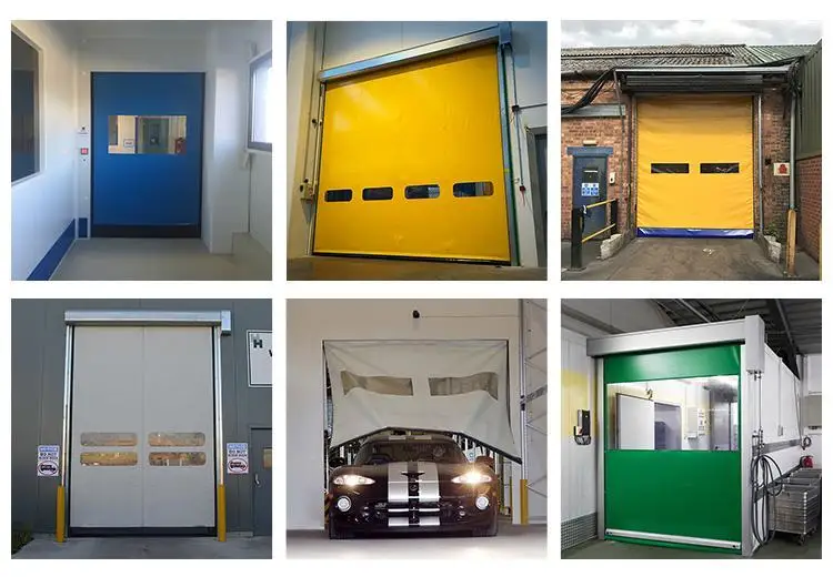 PVC Food Factory Industrial Fast Position Stacking Door