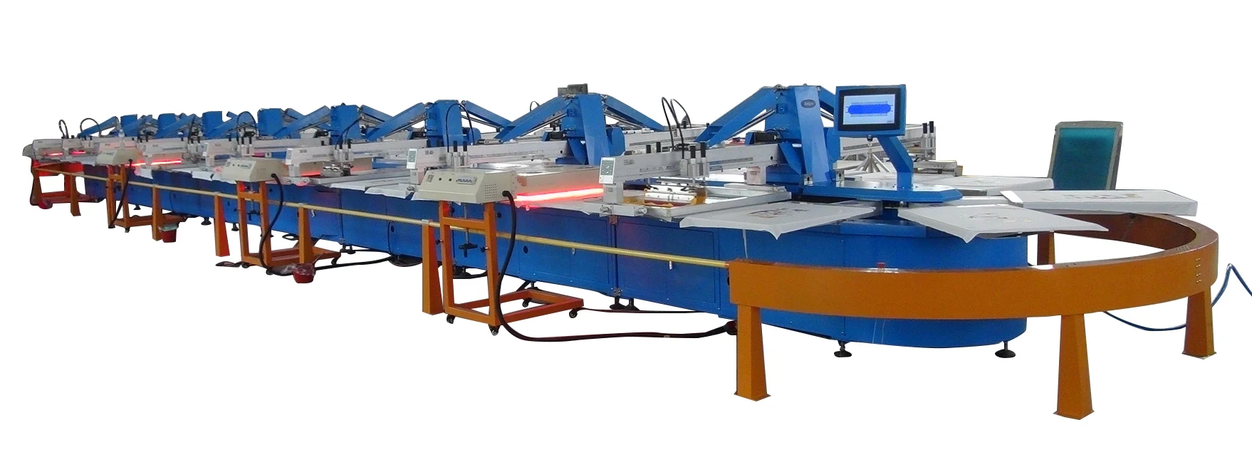 12 Colors Oval Automatic Multi Color Silk Screen Printing Machine ...