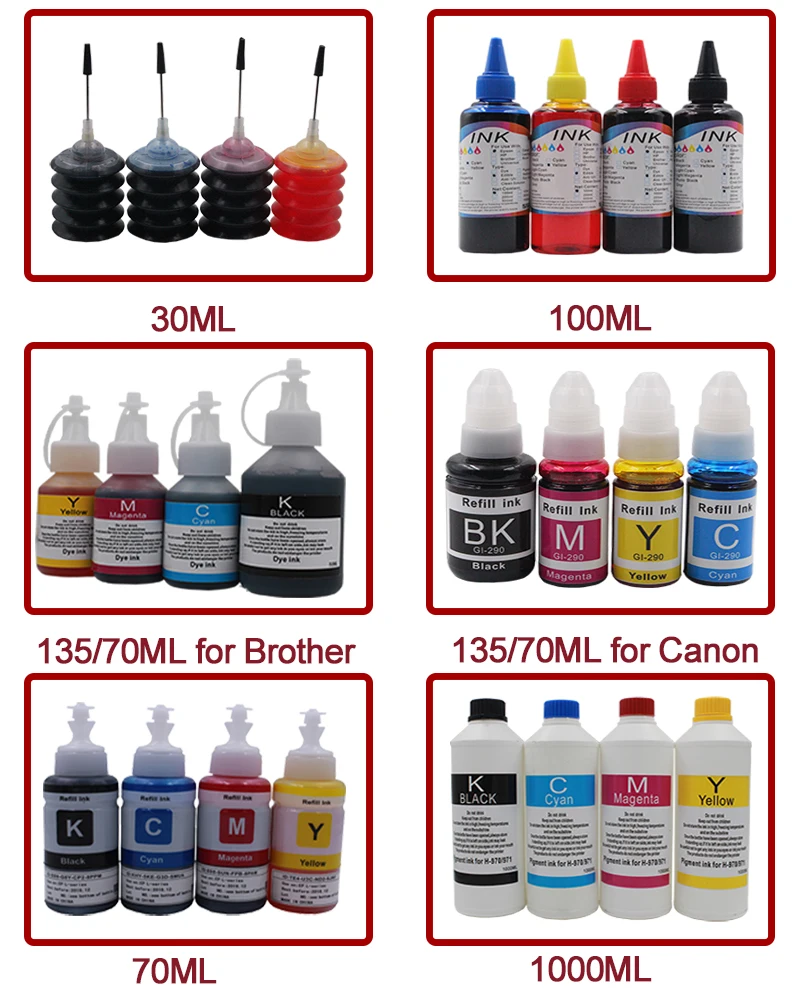 Colorpro T664 Dye Black Ink For L351 L353 L358 L551 L558 Printer 70ml ...
