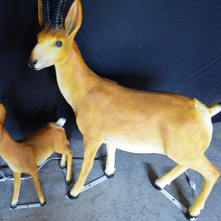 Outdoor Street Landscape Garden 3d Goat Decorations Led Christmas ...