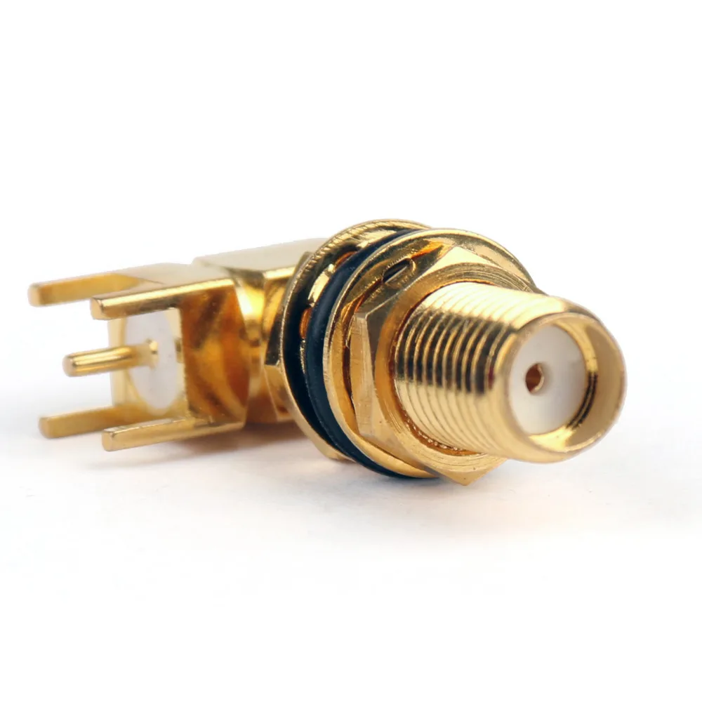 Waterproof SMA Female Right Angle Connector for PCB Mount