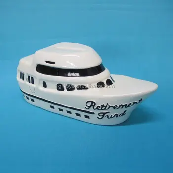 Custom Ceramic Boat Money Box/boat Coin Bank - Buy Piggy Bank Money ...