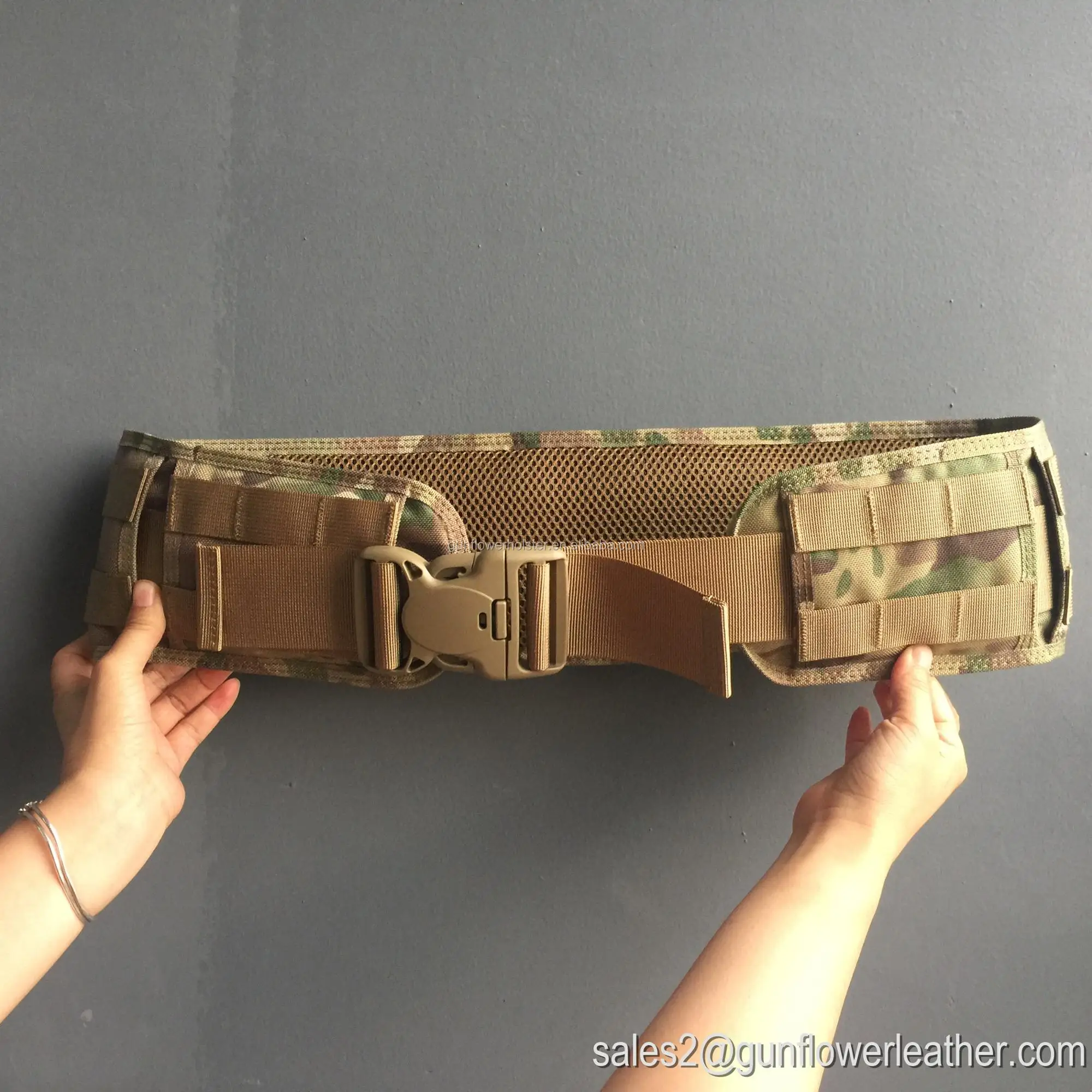 Tactical Padded Molle System Waist Belt Gear Battle Combat Multi ...
