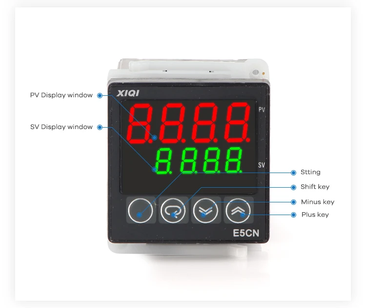 CG E5CN Temperature Controller - Dual Input & LCD Screen