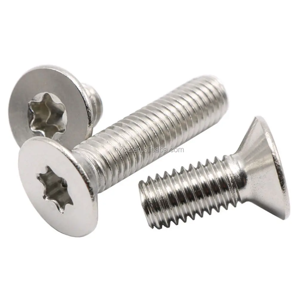 M2 M3 M4 M5 M6 M8 M10 M12 Stainless Steel T6 Torx Recessed Flat Head ...