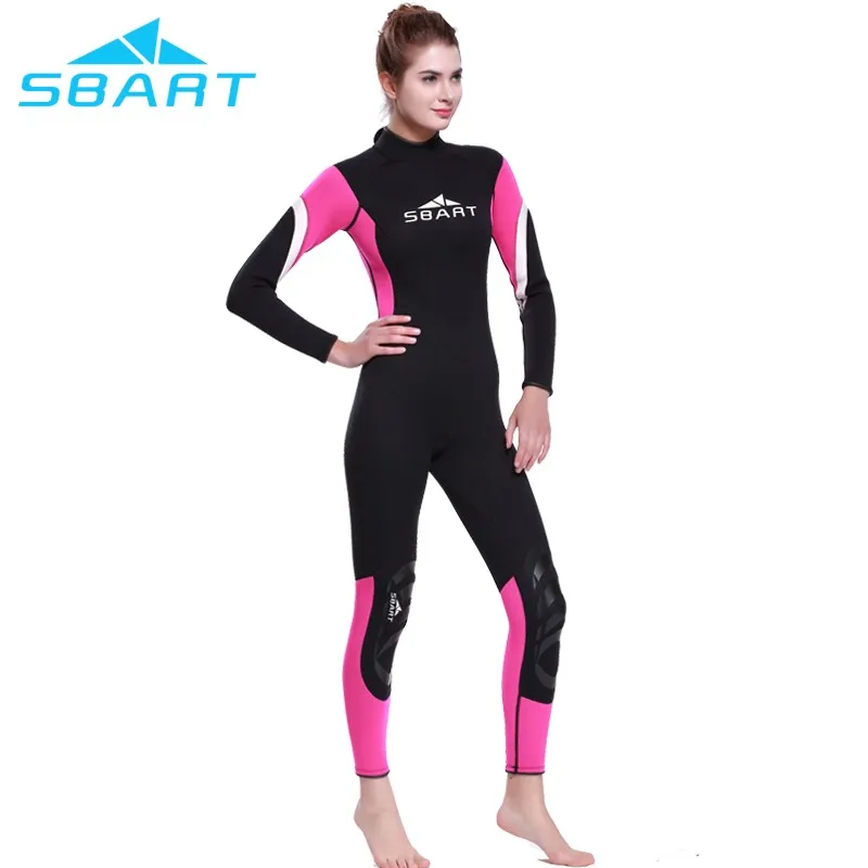 Sbart 2017 Womens Long Sleeve Full-body Wetsuit Neoprene 3mm With Back ...
