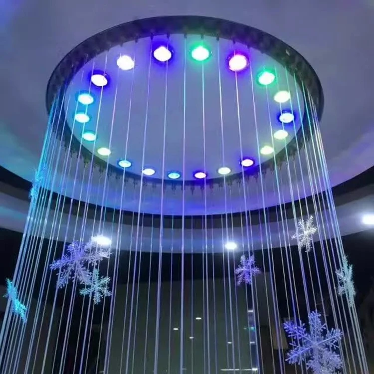 Backyard Water Feature Indoor Rgb Light Fountains Water Rain Curtain ...