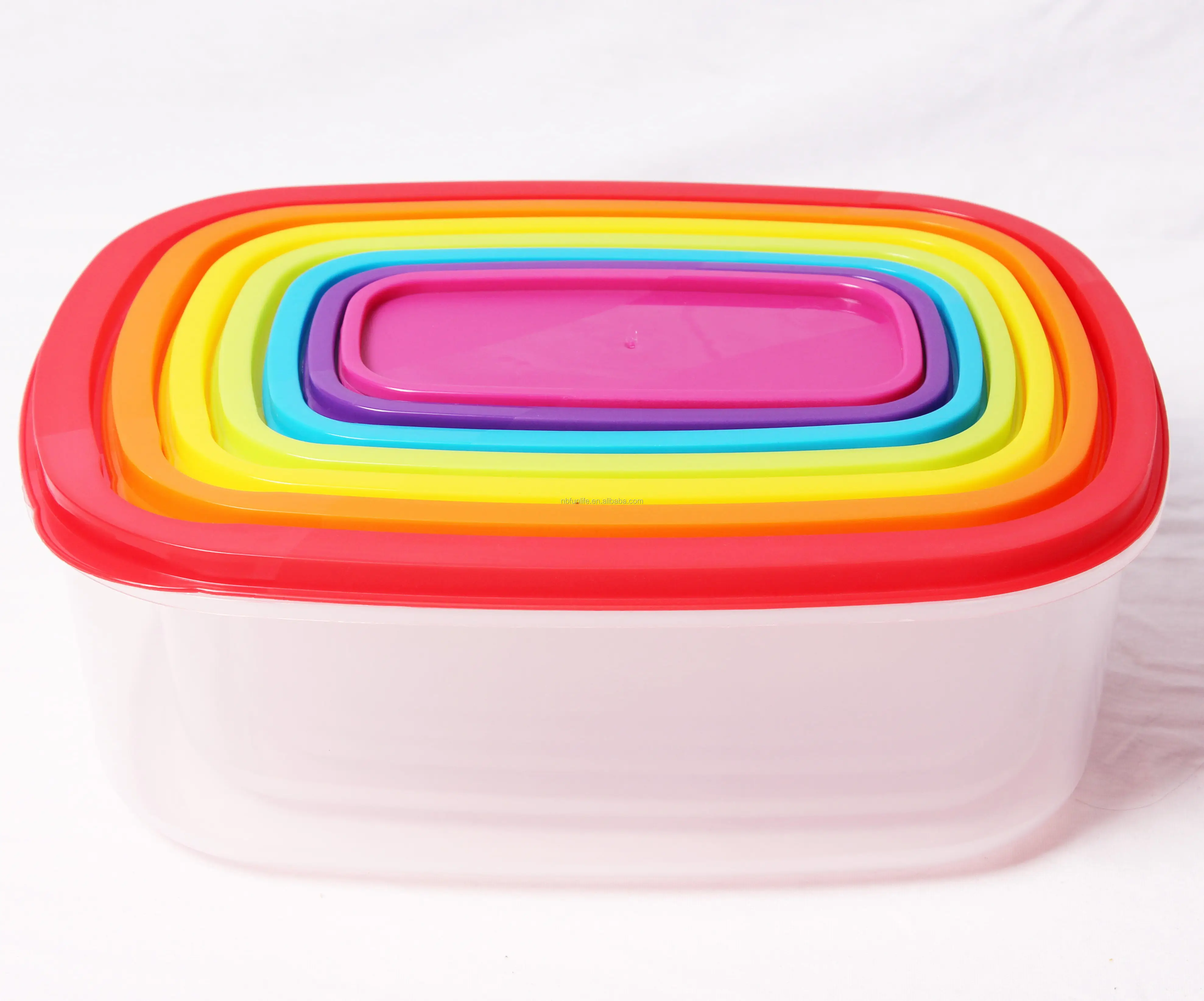 7pk Rectangular Rainbow Container - Buy Rectangular Rainbow Container ...