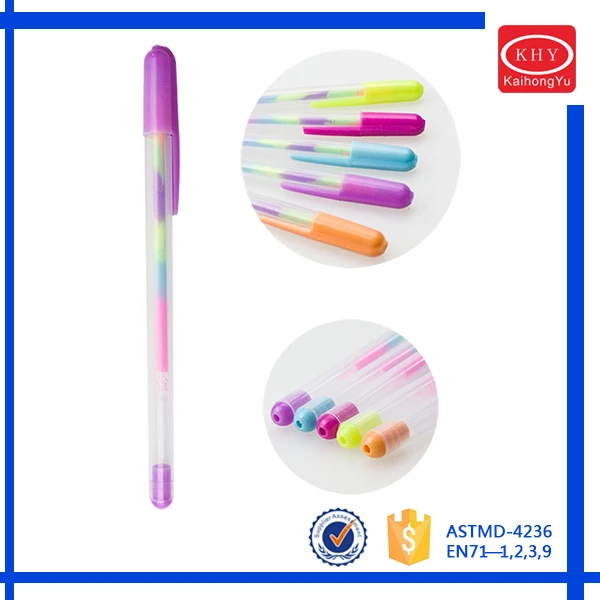 Rainbow Color Changing Pen Kids Drawing Set Gel Ink Pen - Buy Rainbow ...