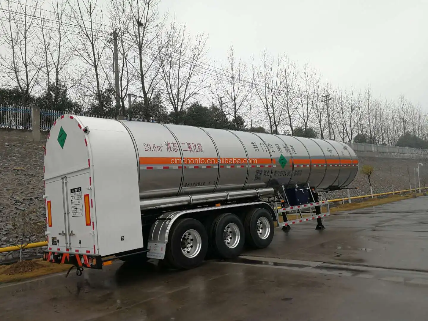 24.75tons 27.5m3 Cryogenic Liquid Carbon Dioxide Lco2 Co2 Tank Semi ...