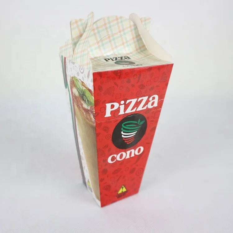 Cheap Price Cone Shape Custom Design Pizza Box With Handle - Buy Paper ...