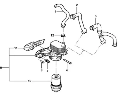 1814760 Genuine Oil Cooler Water Inlet Hose For Ford Transit Ck3q 8n039 ...