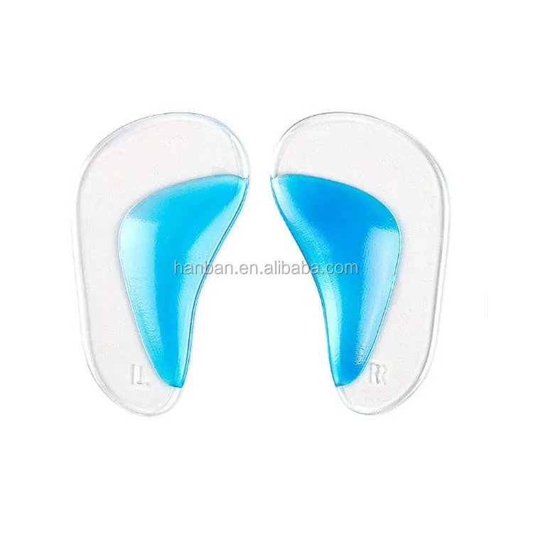 Silicone Flat Foot Pad Arch Support Shoe Insoles For Flat Feet Gel Arch ...