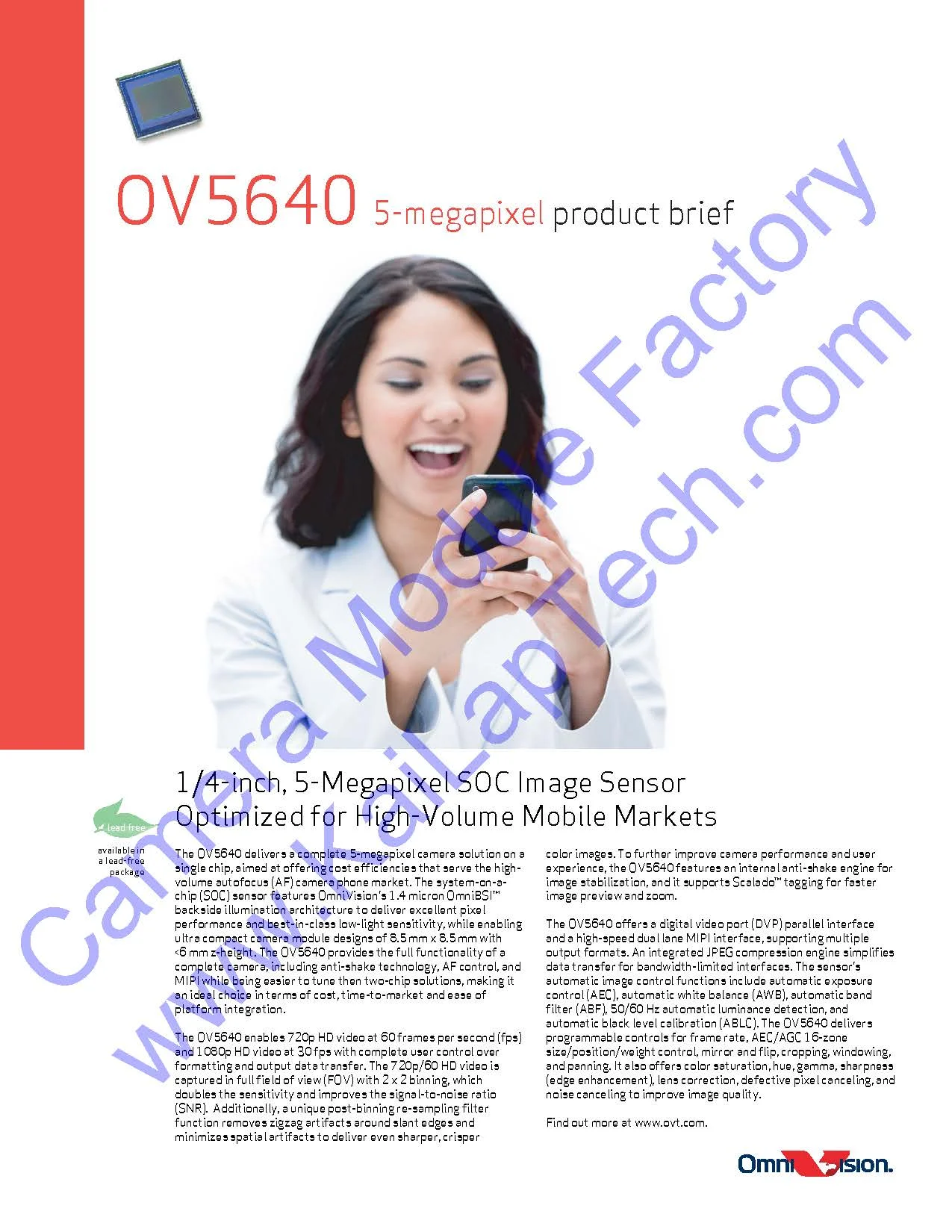 Omnivision Ov5640 Mipi Interfaz Enfoque Automático 5mp Módulo De Cámara ...
