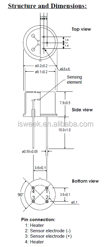 반도체 Voc 센서 냄새 가스 센서는 환기 제어 Tgs2602 - Buy Figaro 가스 센서,Voc 센서,공기 오염 센서 ...