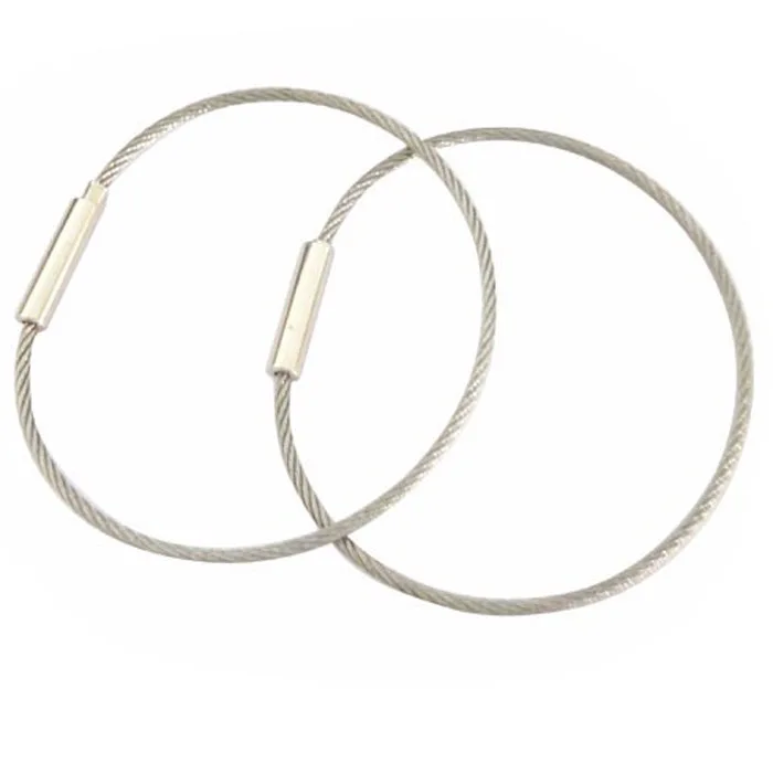 Colored Stainless Steel Wire Keyrings Rope Keychain Tag Rope Wire Cable ...