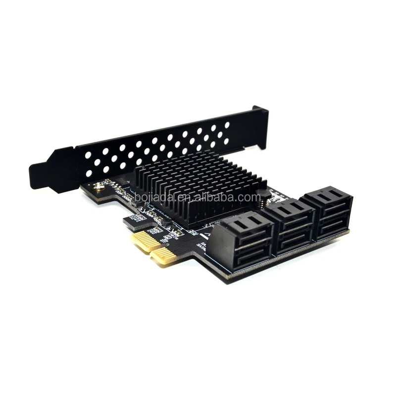 6 SATA 3.0 Connectors on Pcie X1 Riser Card - 6gbps