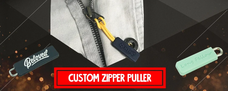 Custom Cord Zipper Puller / Silicone Zipper Pull / Woven Zipper Slider ...