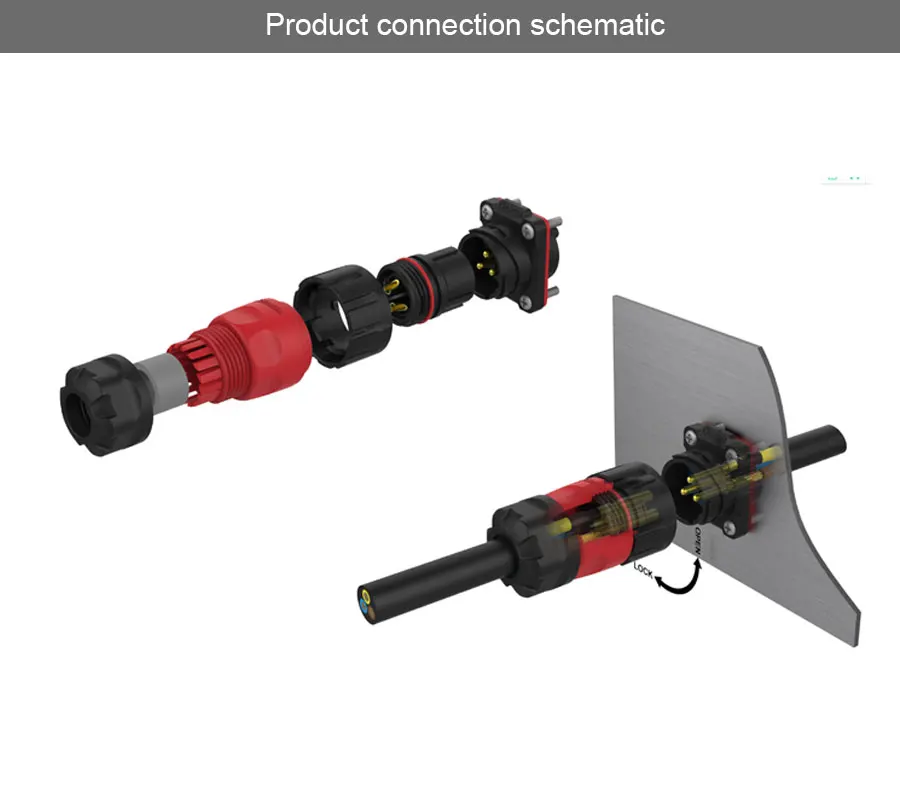 China Electronics Plug Socket 2 Pin Connector Ip67 Waterproof Dc Power ...
