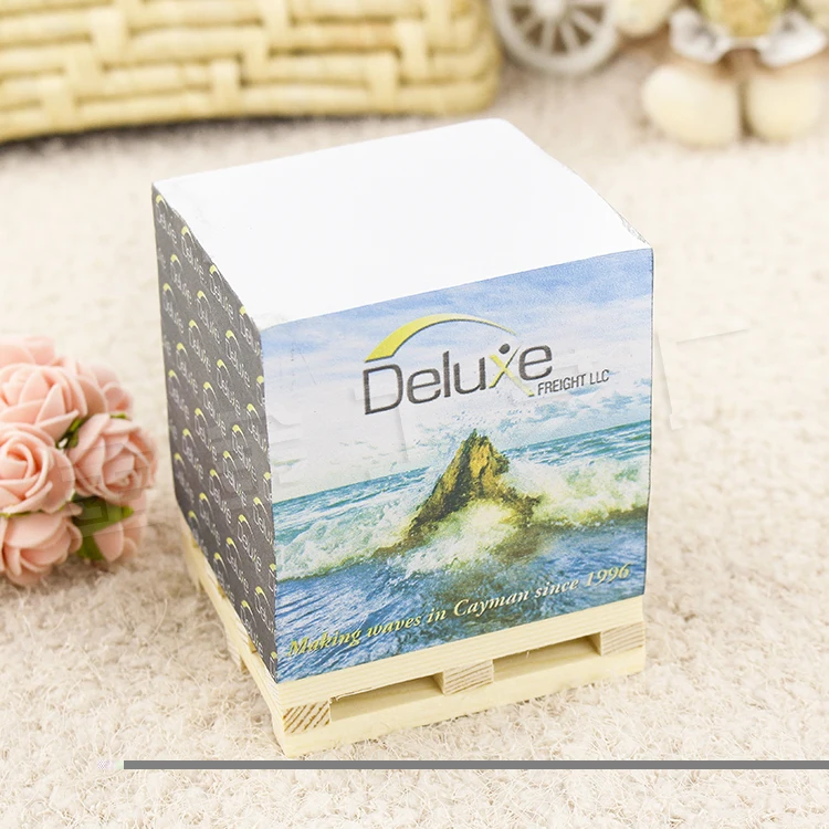 Fancy Paper Cube Block Sticky Note On Wooden Pallet - Buy Wooden Pallet ...