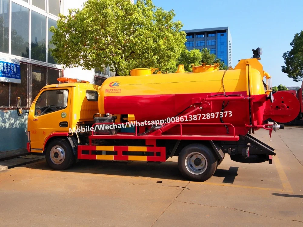 High Pressure Vacuum Suction Truck With High Pressure Cleaning Sewage ...