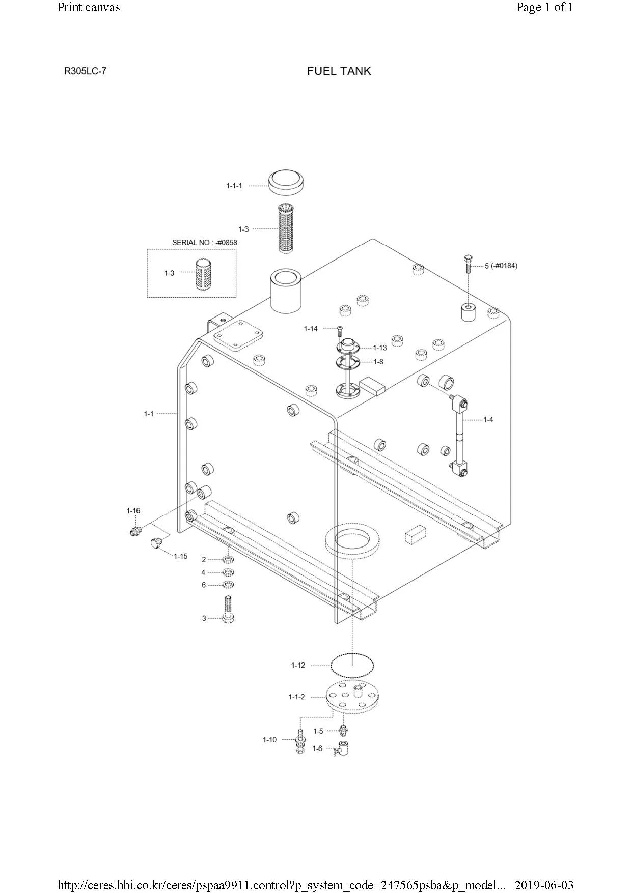 EXCAVATOR FUEL TANK GAUGE LEVER for Hyundai R320LC7 & Co.