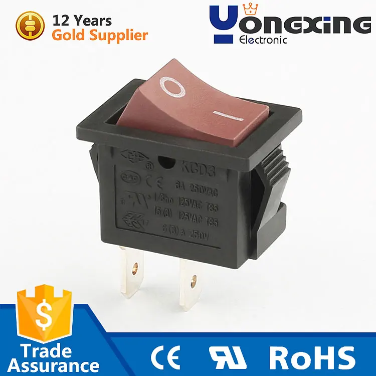 Kcd3 Factory Supply On Off Change Over 6a 10a 250v T85/55 Rocker Switch ...