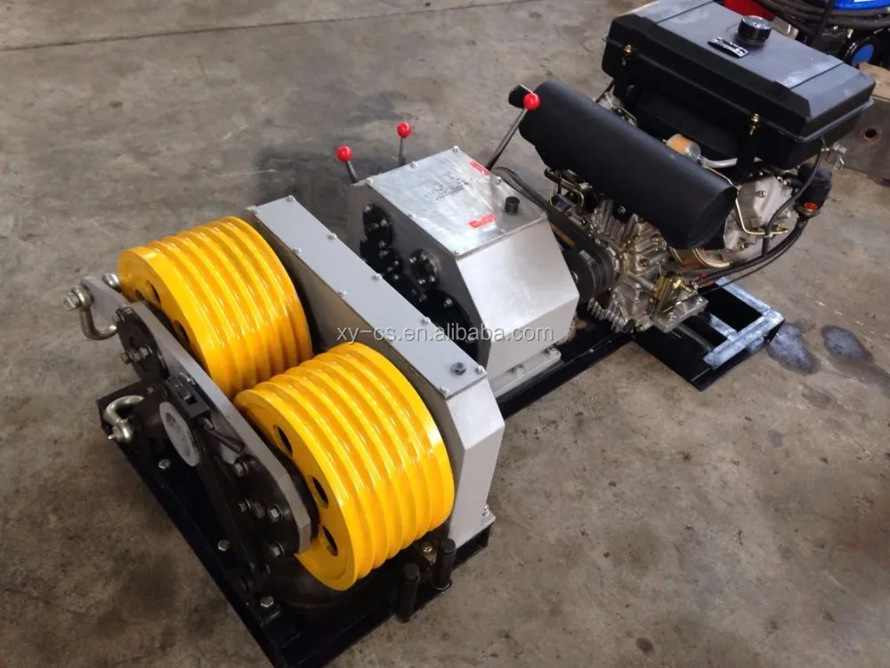 5 Ton Double Drum Diesel Engine Cableway Pulling Winch