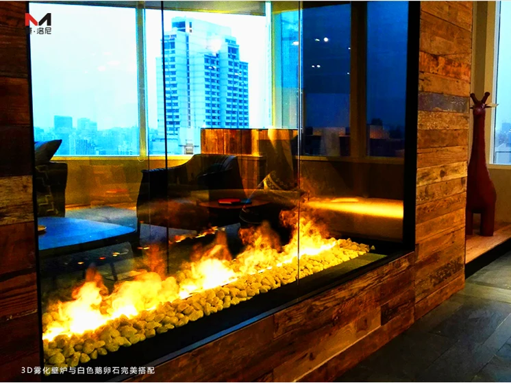 Steam Electric Fireplace - Realistic Flame Effect