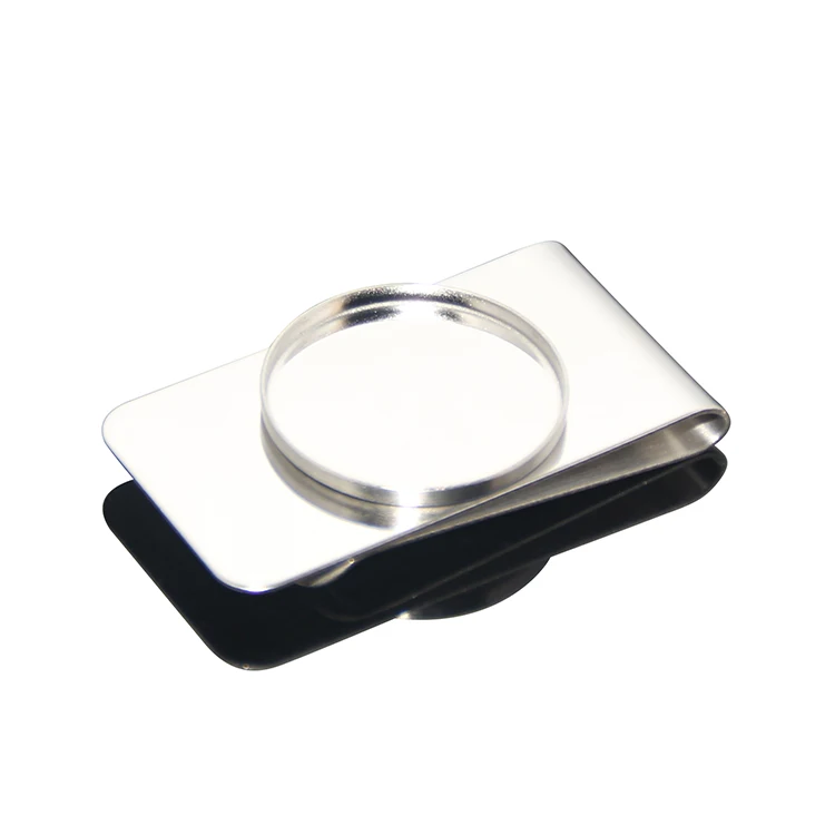 25mm Coin Bezel Stainless Steel Multifunction Pocket Cash Clip Blank ...