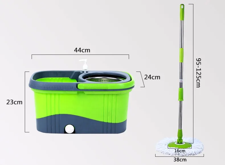 Wiotrange New Design Double Bucket Mop Wringer Plastic Square Bucket ...