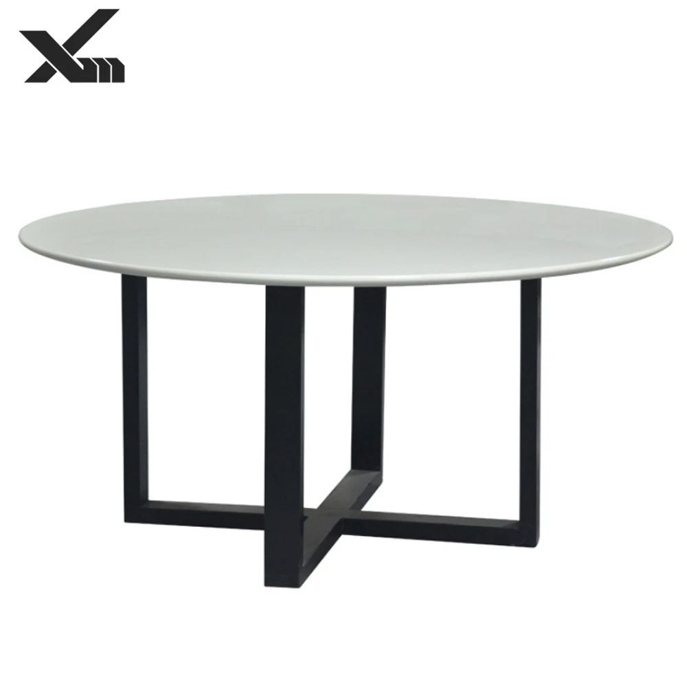 Customized Sus304 316 Stainless Steel Single Leg Dining Table - Buy ...