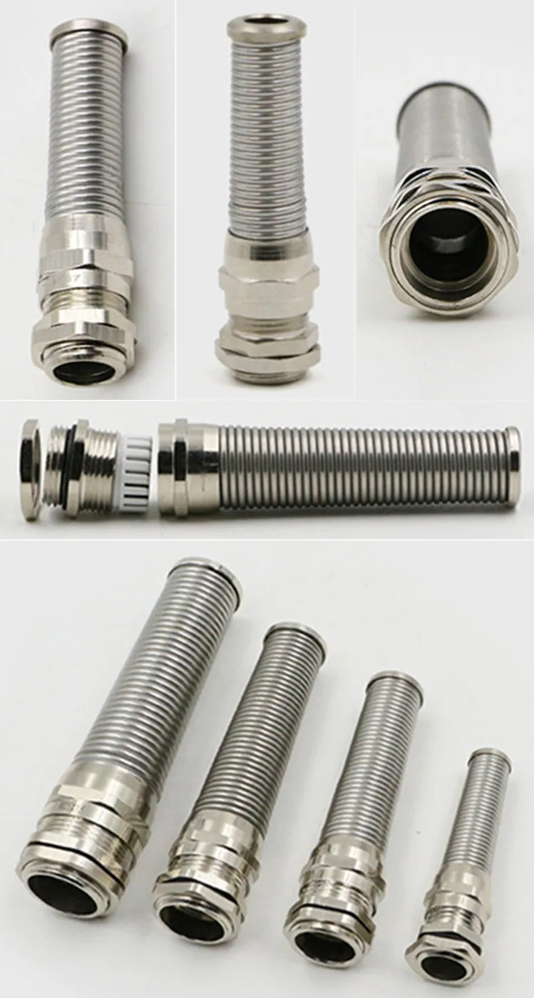 Metal Spiral Cable Gland Pg Elongated Brass Spring Cable Joint - Buy ...