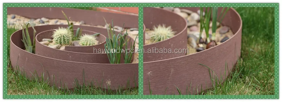 Width 150mm Wpc Wood Plastic Composite Garden Edging - Buy Garden ...