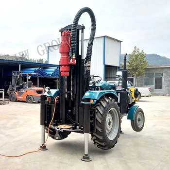 Tractor Mounted Air Compressor Bore Drilling Machine Dth Bore Well ...