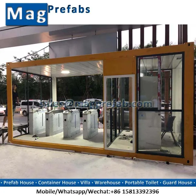 Prefab Container Van Gate Sentry Security Guard House With Access ...